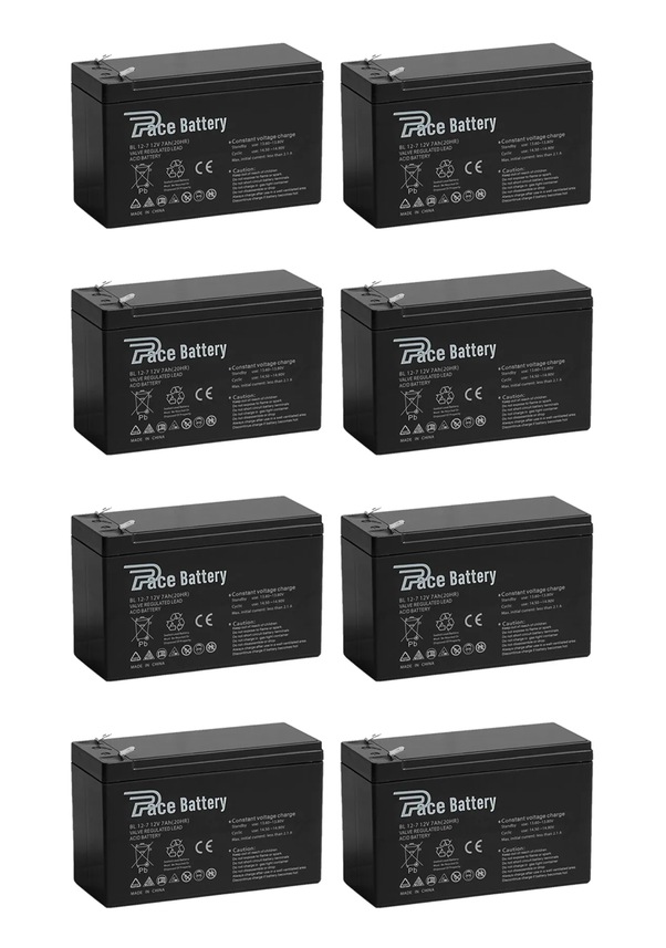 8 Adet Pace Battery 12v 7ah Bakımsız Kuru Akü Ocak 2025 Üretim ...