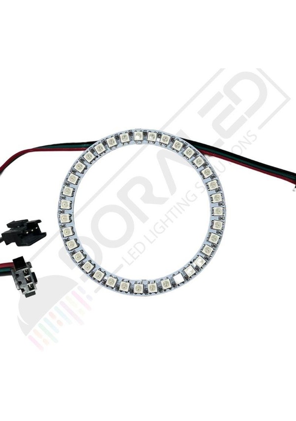Ws2812b Matrix Dijital Yuvarlak Pixel Led 35 Led Halka Argb Magic Led Ayrı Ayrı Adresli Matrix ...