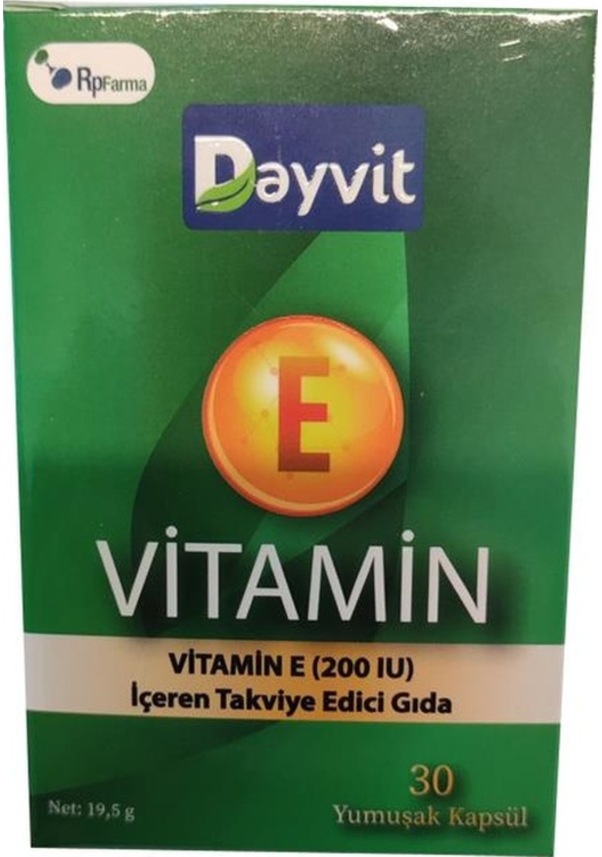 Dayvit Vitamin E 200 Iu 30 Kapsül Fiyatları ve Özellikleri