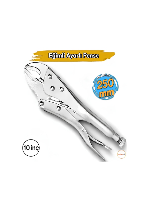 10" İnç 250 Mm Eğimli Ayarlı Ayarlanabilir Metal Çelik Pense Çok Amaçlı ...