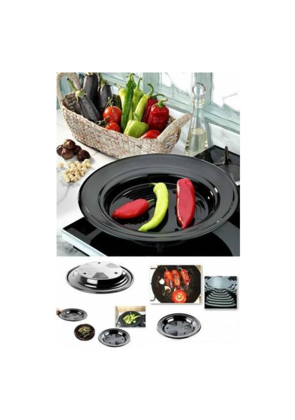Emaye Saç Közleme Tavası Közlemeç Saç Közleme 32Cm Piknik için Kö ...