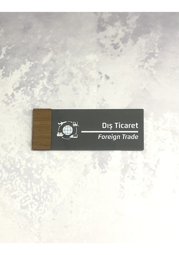 Dekokonsept Wooden Serisi Dış Ticaret Ofis Oda Kapı İsimliği Yönlendirme Tabelası Fiyatları ve ...