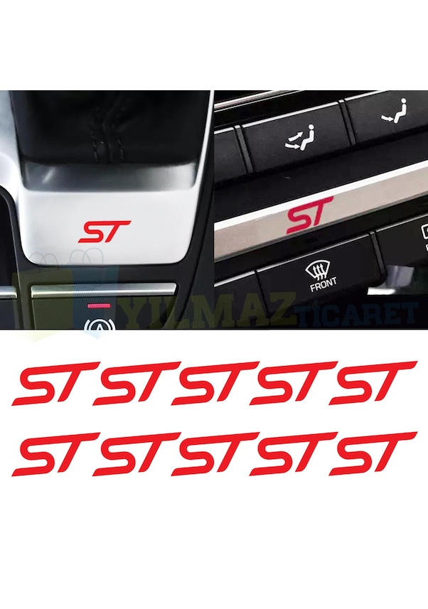 Ford St Logo Torpido Vites Direksiyon Konsol Oto Sticker 10 Adet 2 X 1 ...