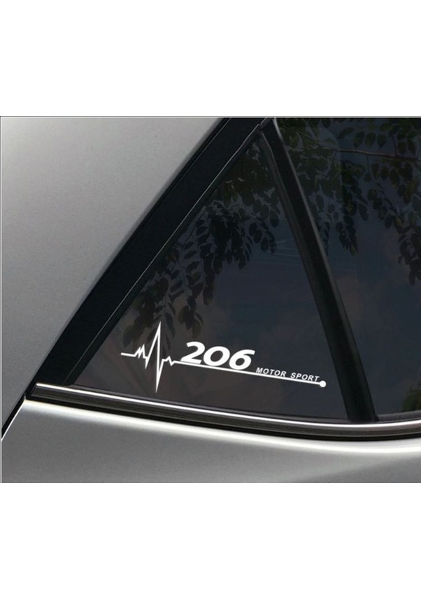 Peugeot 206 Napız Kalp Kelebek Cam Için Sticker Yapıştırma Siyah Renk ...