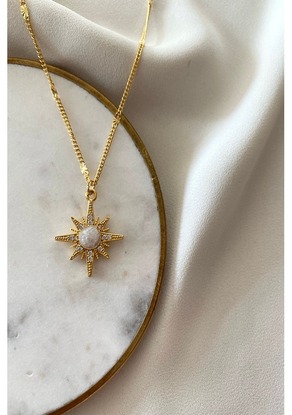 Beyaz Kuzey Yıldızı Altın Kaplama Kolye Fiyatları ve Özellikleri