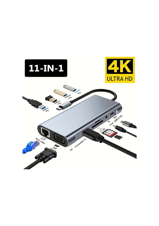 Motion003 11i 1 Arada 11 İn 1 Usb C Hub 4k Ultra Hd Pd Gigabit Ethernet ...