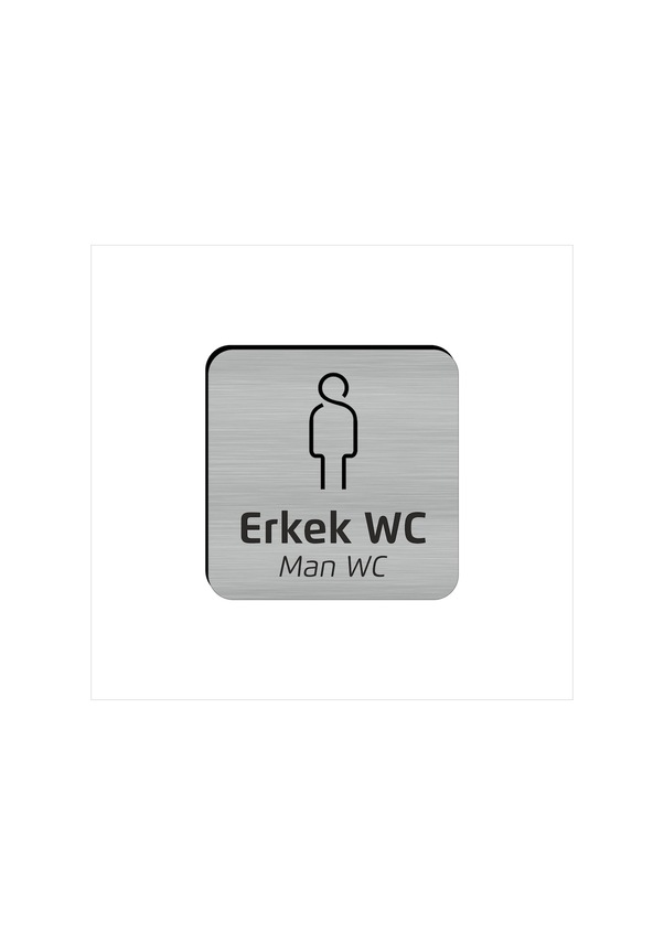 Gümüş Kazıma Kadın & Erkek & Engelli Wc Yönlendirme Levhası Engelli Wc ...
