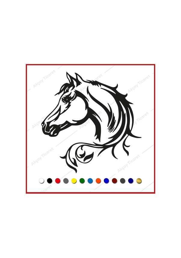 At Sticker Hayvan Oto Sticker Araç Sticker Arma Sticker 14Cm X 15Cm ...