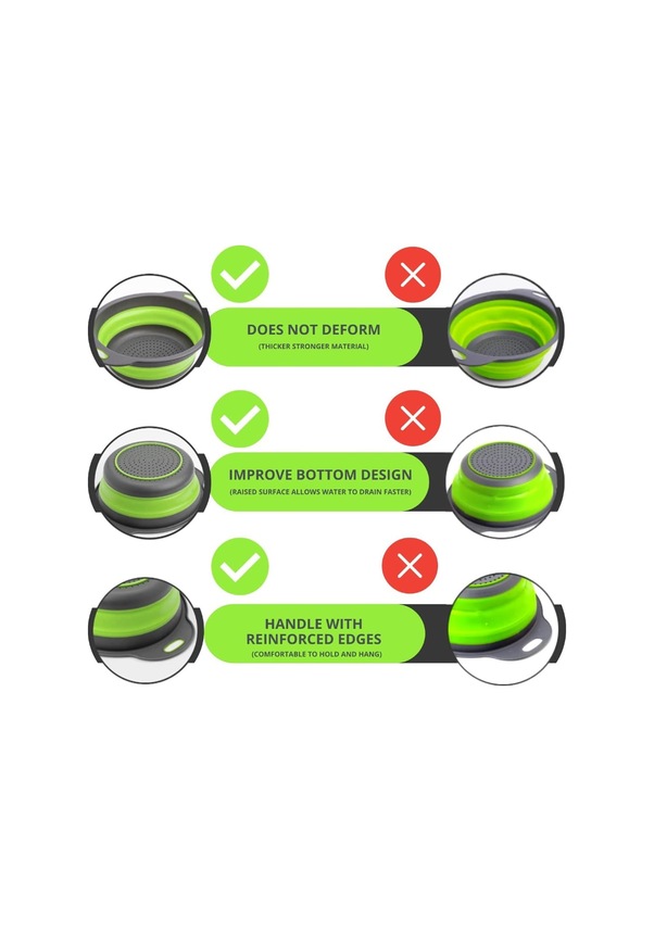 Plastik Kulplu Katlanabilir Silikon Kevnel - Makarna, Sebzeler Ve ...