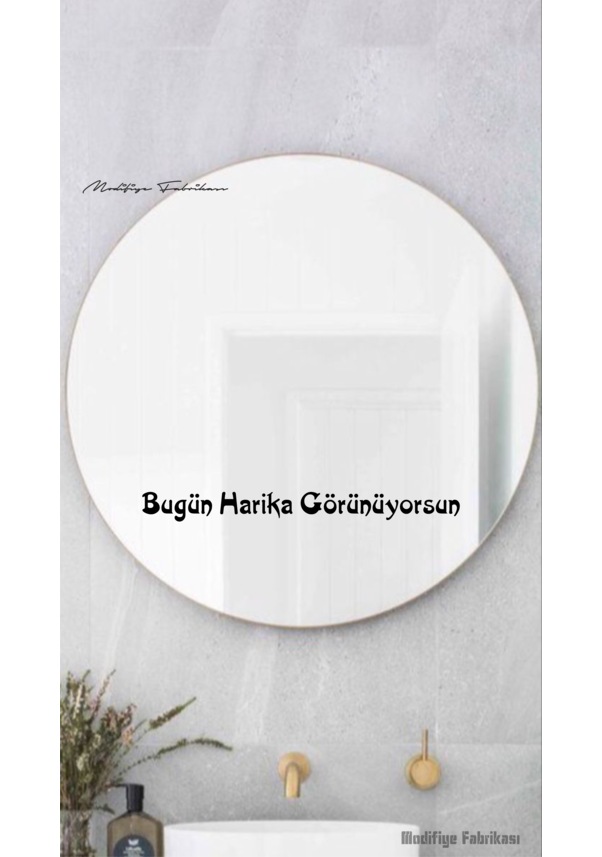 Motivasyon Sticker-bugün Harika Görünüyorsun Dekoratif Duvar Ayna ...