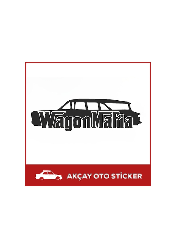 Wagon Mafia Sticker Wagon Mafia Oto Sticker Araba Sticker Kırmızı-15Cm ...