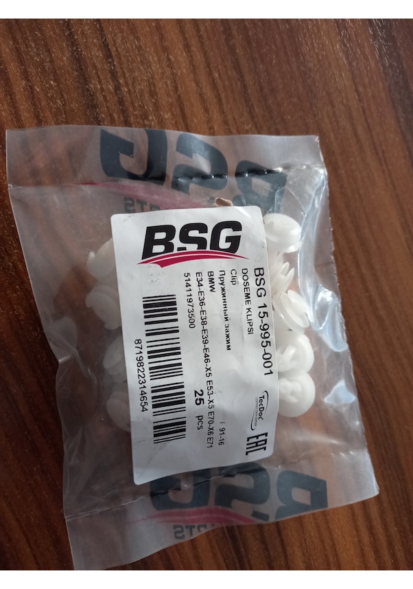 BMW E34 E36 E38 E39 E46 KAPI DÖŞEME KLİPSİ 25 ADET BSG Fiyatları ve Özellikleri