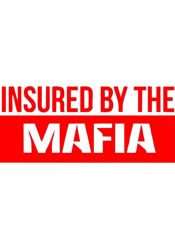 Insured By The Mafia Araba Sticker 17x17 Cm Kırmızı Fiyatları ve ...