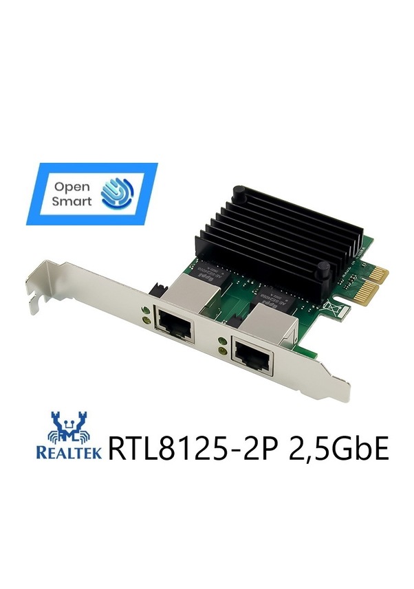 Open Smart 2 Port Realtek RTL8125B 2,5GbE Ethernet Kart - OPS7275 ...