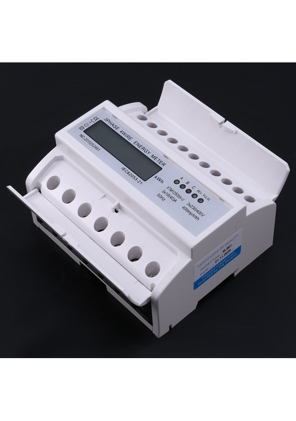 Cordial 3 Fazlı 4 Telli Dijital Kwh Enerji Ölçer Lcd Din-ray Metre 230v ...