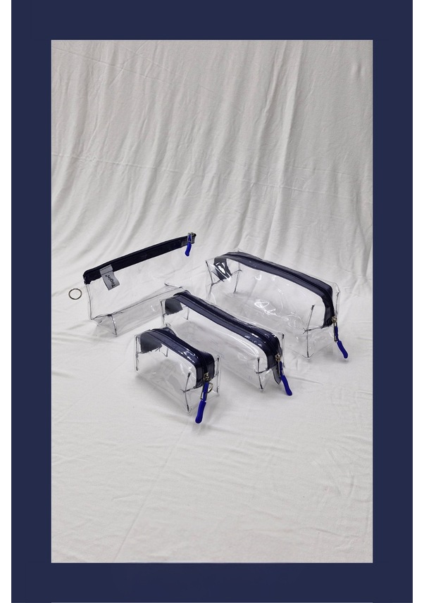 Togin Taşınabilir Pvc Su Geçirmez Makyaj Çantası 4'lü Lacivert ...