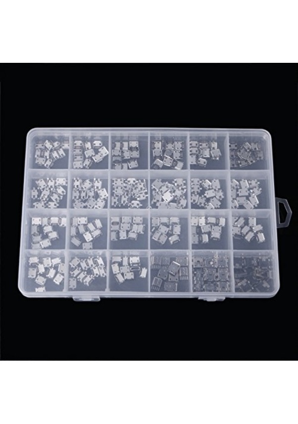 240 Pcs/box 24 Modeller Mikro Usb Konnektör Jak Soketi Mikro Usb ...