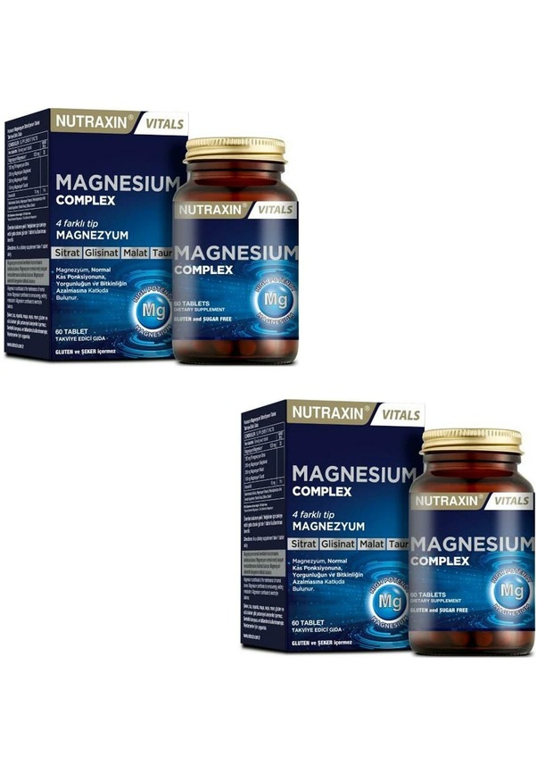 Nutraxin Magnesium Complex Vitamin B6 2 x 60 Tablet Fiyatları ve ...