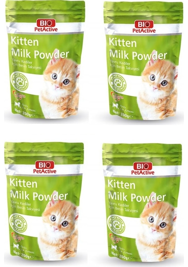 Bio Petactive Kitten Milk Powder Yavru Kedi Süt Tozu 200 Gr. X 4 Adet ...