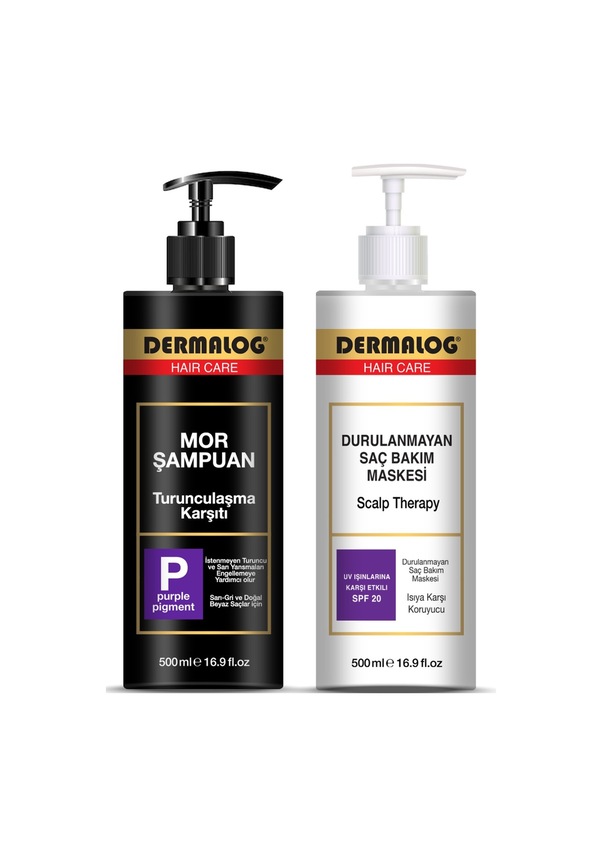 Dermalog Durulanmayan Saç Bakım Maskesi 500 ML + Turunculaşma Karşıtı ...