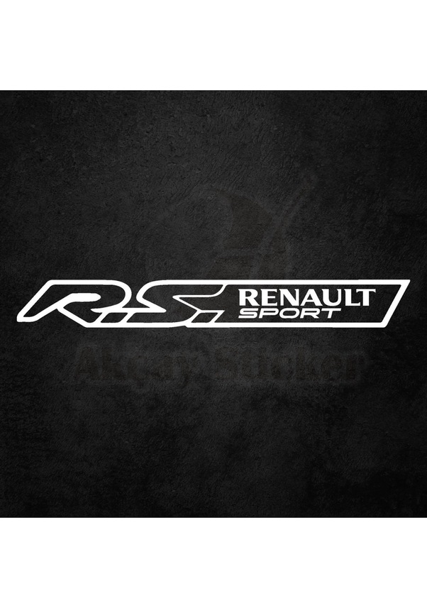 1 Adet R.s Renault Sport Sticker Renault Sticker Oto Sticker Beyaz 30cm ...