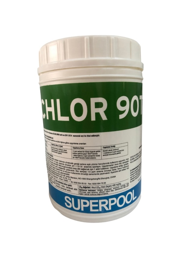 SPP Superpool Superchlor 90 TB %90 Tablet Klor 1 KG Havuz Kimyasalı ...