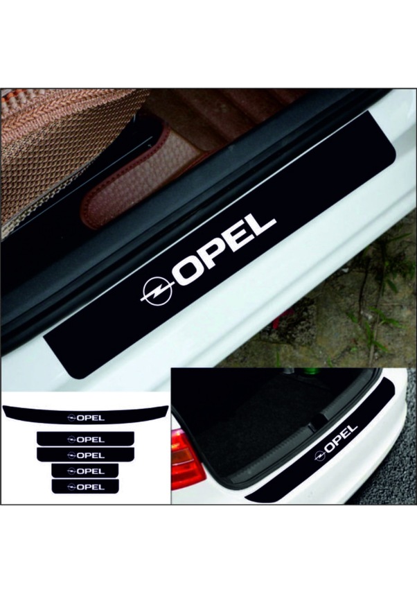 Opel Astra Için Bagaj Ve Kapı Eşiği Piano Black Oto Sticker Set ...