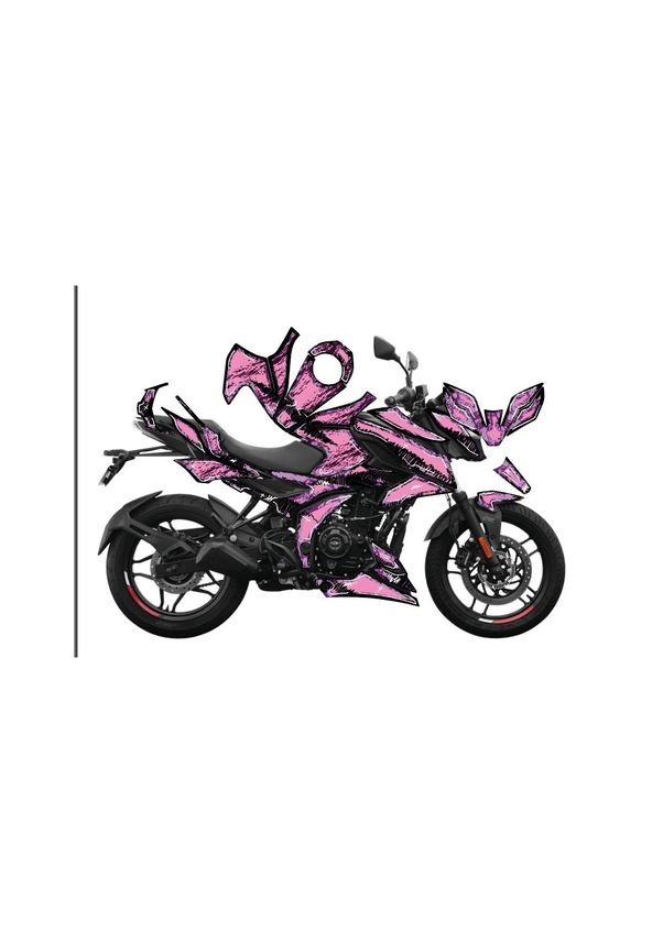 Bajaj N250 Airbrush Pembe Tasarım Motosiklet Sticker Etiket Kaplama ...