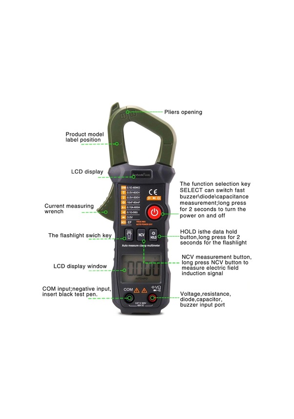 Global'e Ampermetre Acv/dcv Aca Büyük Kapasitans Otomatik Aralığı ...