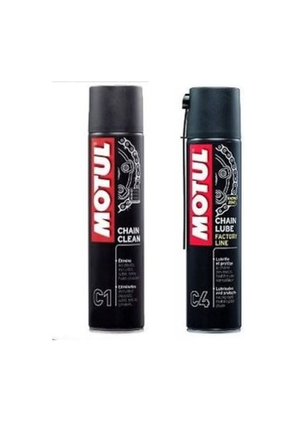 Motul C1 Chain Clean + C4 Chain Lube Factory Line 2 x 400 ML Fiyatları ...