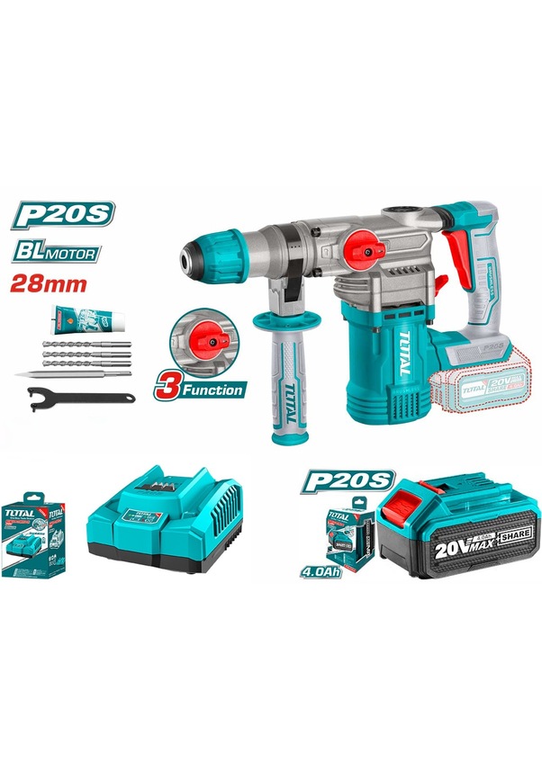 Total TRHLI20288 20 V 4.0 Ah Li-ıon Akülü Kırıcı Delici Fiyatları ve ...
