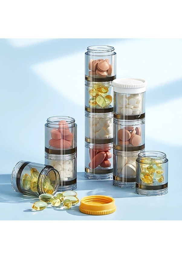 Mini Haftalık Hap Düzenleyici Kutusu Tekrar Kullanılabilir 7 Günlük 21 ...