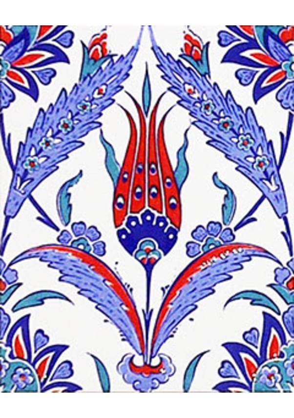 Armada Çini 20X25 CM Ac 1002 Kütahya Çinisi Lale Desenli Çini Kar ...