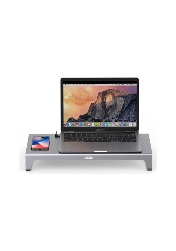 Go Des GD-9128 Type-C Hub Laptop Standı & Kablosuz Şarj USB-C Docking ...