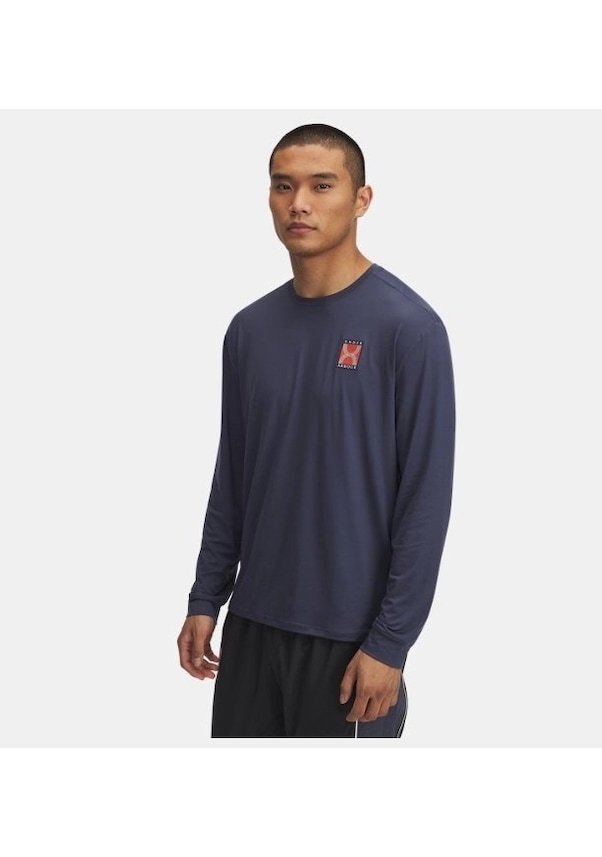 Under Armour Ua Run 96 Uzun Kollu Erkek T-shirt 1389824-044 Mavi XL ...