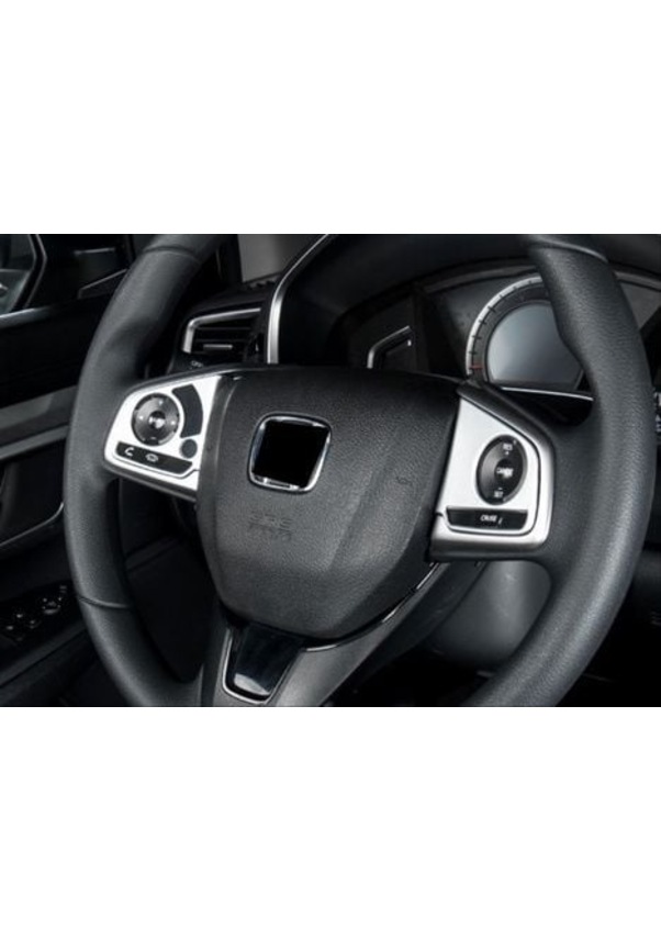 Honda Civic Fc5 2016-2020 Uyumlu Direksiyon Kaplaması 2 Parça- Silver ...