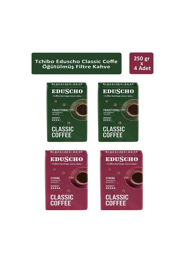 Tchibo Eduscho Classic Coffee Öğütülmüş Filtre Kahve 4 x 250 G ...