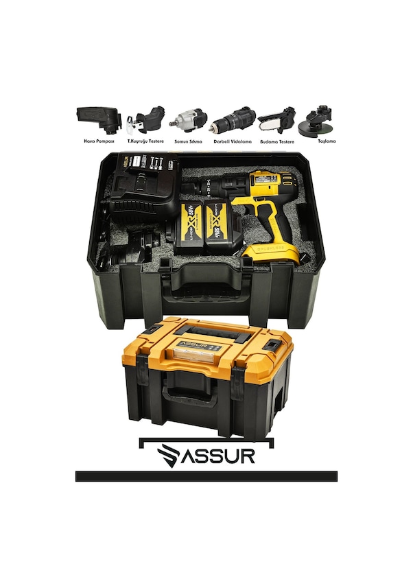 Assur Plus ASR1008 Taşlama Somun Sıkma Tilki Kuyruğu Budama Darbeli ...