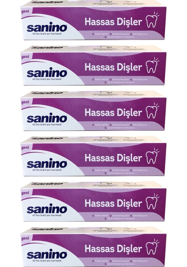 Sanino Hassas Dişler Diş Macunu 6 x 75 ML Fiyatları ve Özellikleri