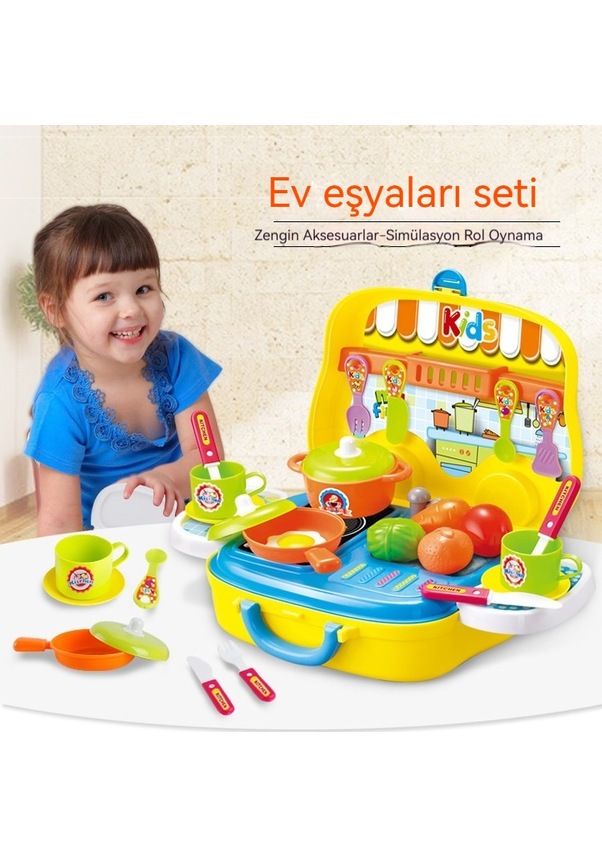 Llz Çocuk Mutfak Sofra Takımı Ev Taşıma Çantası Oyuncak Seti Fiyatları Ve Özellikleri