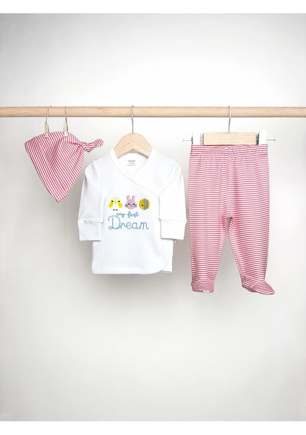 3'lü Kız Bebek Zıbın Seti Beyaz-pembe Fiyatları ve Özellikleri