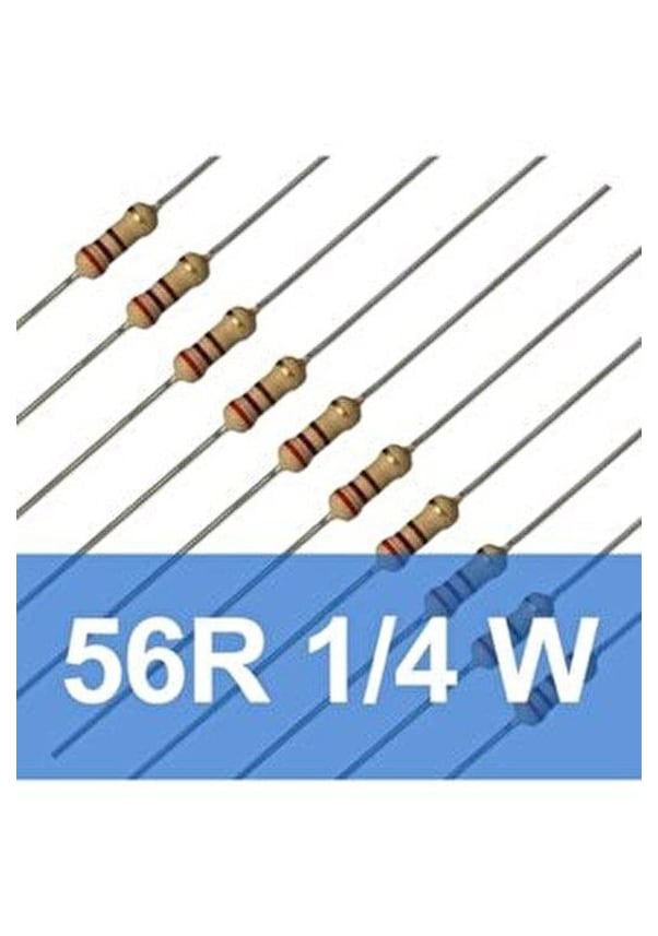 56R - 56 Ohm 1/4W Karbon Direnç - 10 Adet Fiyatları ve Özellikleri
