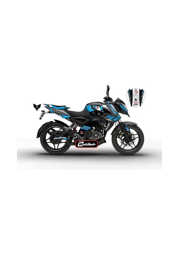 Bajaj Ns200 Sticker Divided Blue G1 Kaplama Etiket Tasarım Modeli ...