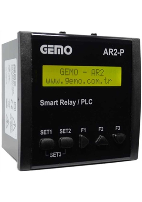 Gemo AR2-P-24VDC-10D2A-RTC Panel Tipi "Ladder Logic" ile Programlanabilir Akıllı Röle / PLC ...
