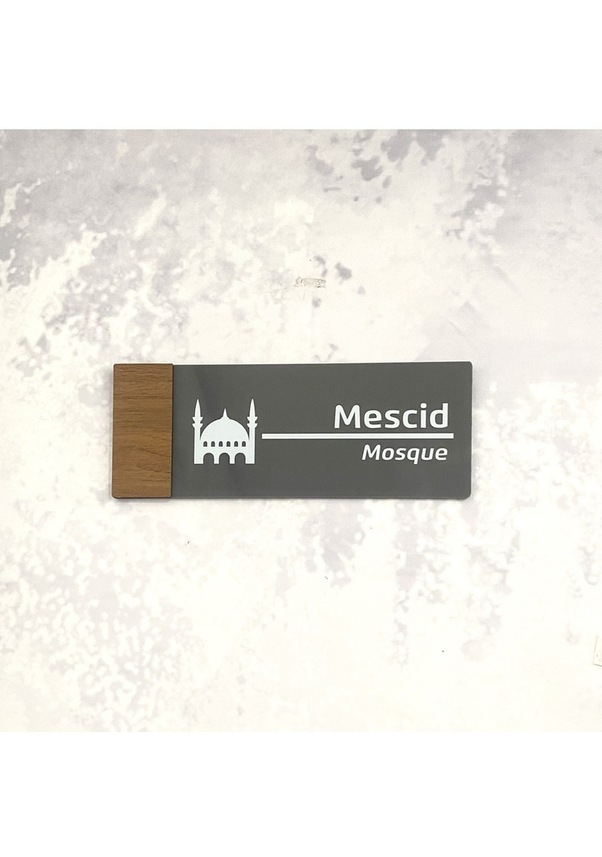 Dekokonsept Wooden Serisi Mescid Ofis Oda Kapı İsimliği Yönlendirme Tabelası Fiyatları ve ...