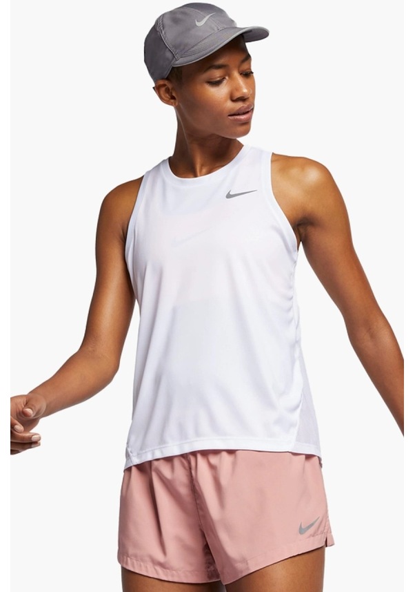 Nike Miler Dri Fit Running Tank Top White Sırt Panelli Koşu Antrenman ...