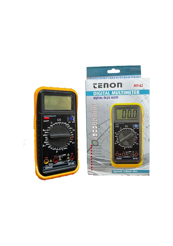 My 62 Dijital Multimetre Dijital Avometre Direnç Voltaj Akım Isı Ölçer ...