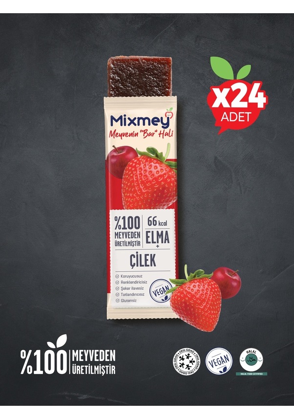 Mixmey Çilek Meyve Bar 24 x 20 G Fiyatları ve Özellikleri