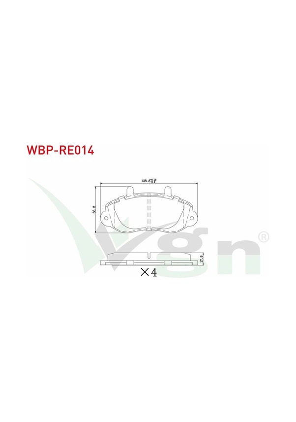 Wagen-wbp-re014 - Fren Balatası Ön Master Iı / Movano 1.9 Dti 2 ...
