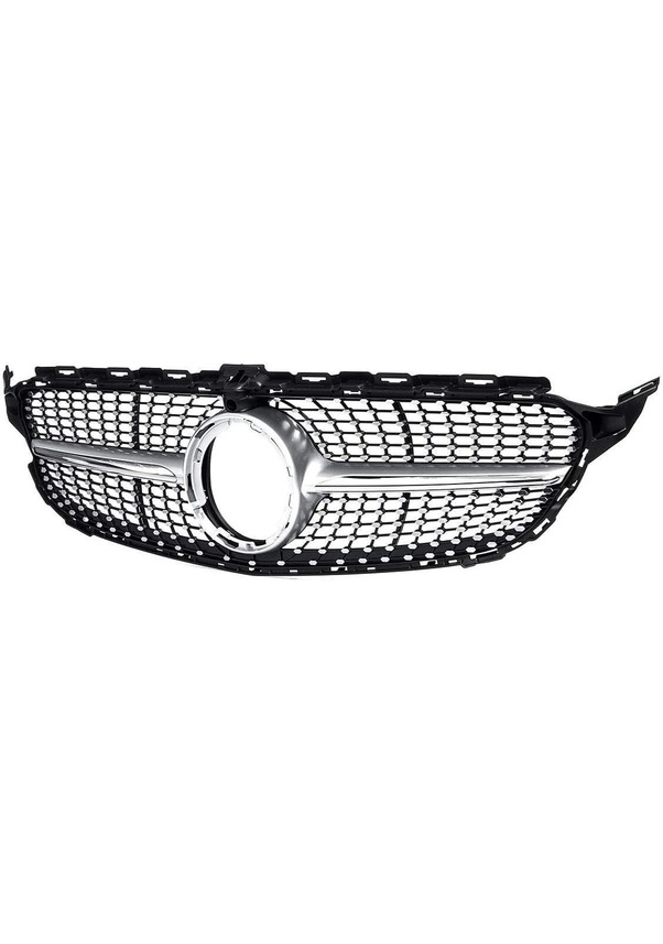 Mercedes C Serisi W205 Diamond Ön Panjur Izgara Seti Krom-siyah 2 ...